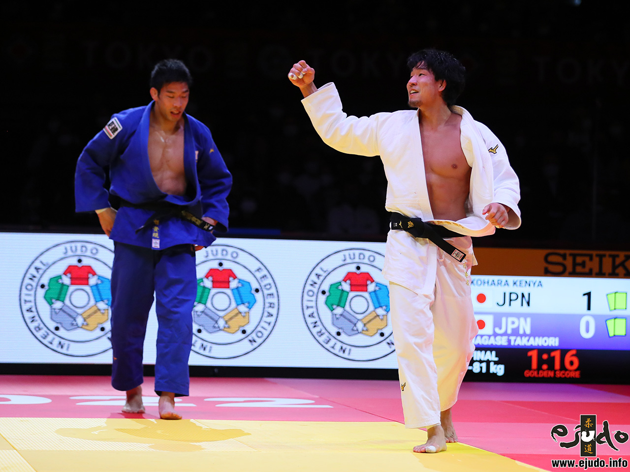 【レポート】小原拳哉会心の出来で優勝、世界選手権代表2人を直接対決で下す／グランドスラム東京2022・男子81kg級 | eJudo